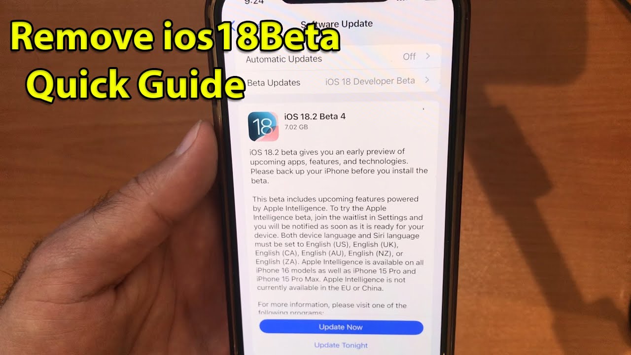 How to Remove iOS 18 Beta Update from iPhone – remove ios 18 developer ...