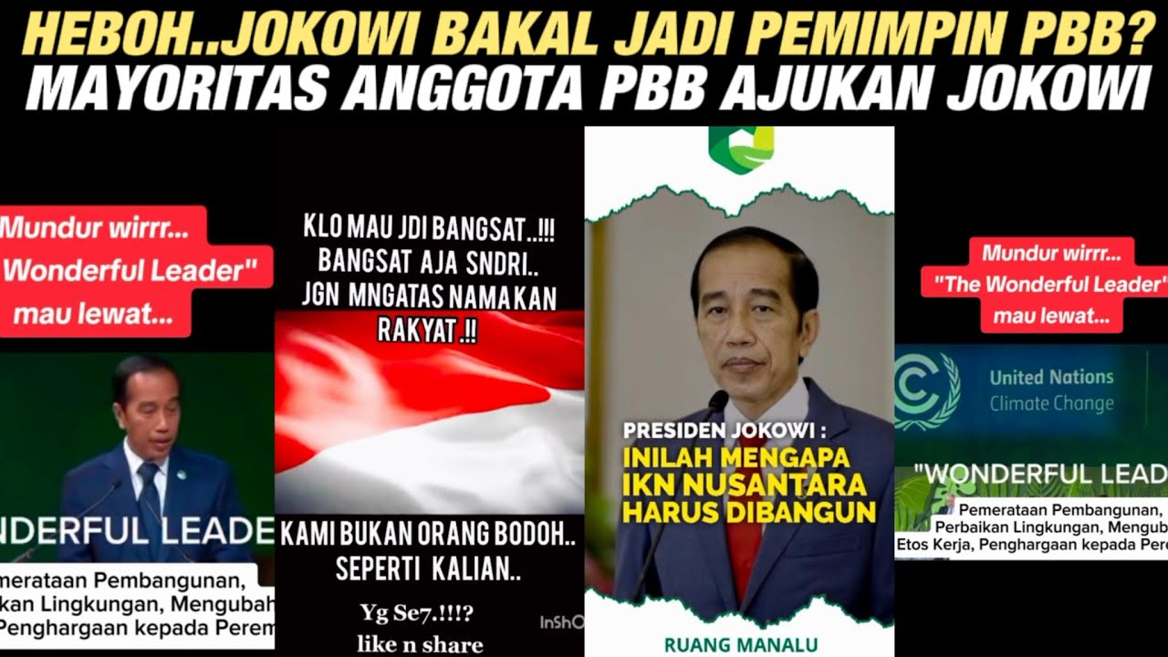 WOW!! JOKOWI BAKAL JADI PEMIMPIN PBB!? SIMAK BERITA INI..BIKIN BANGGA ...