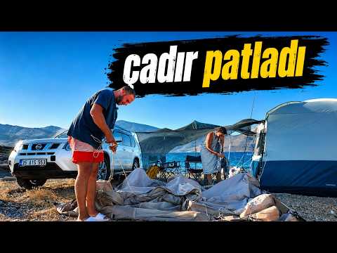 BALIK AVI, PATLAYAN ÇADIR VE KIYIDAKİ DEV BALIK!