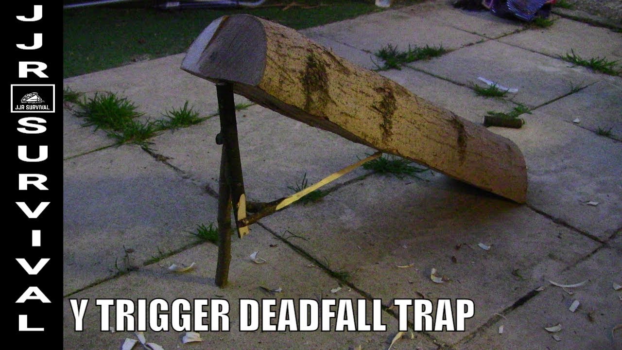 How To Make A Y Trigger Deadfall Trap - YouTube
