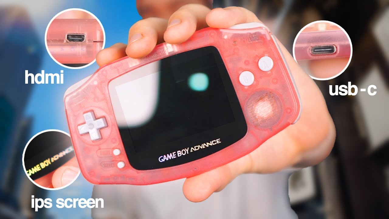 I MADE The ULTIMATE Gameboy Advance | Livestream, HDMI, USB-C, IPS ...