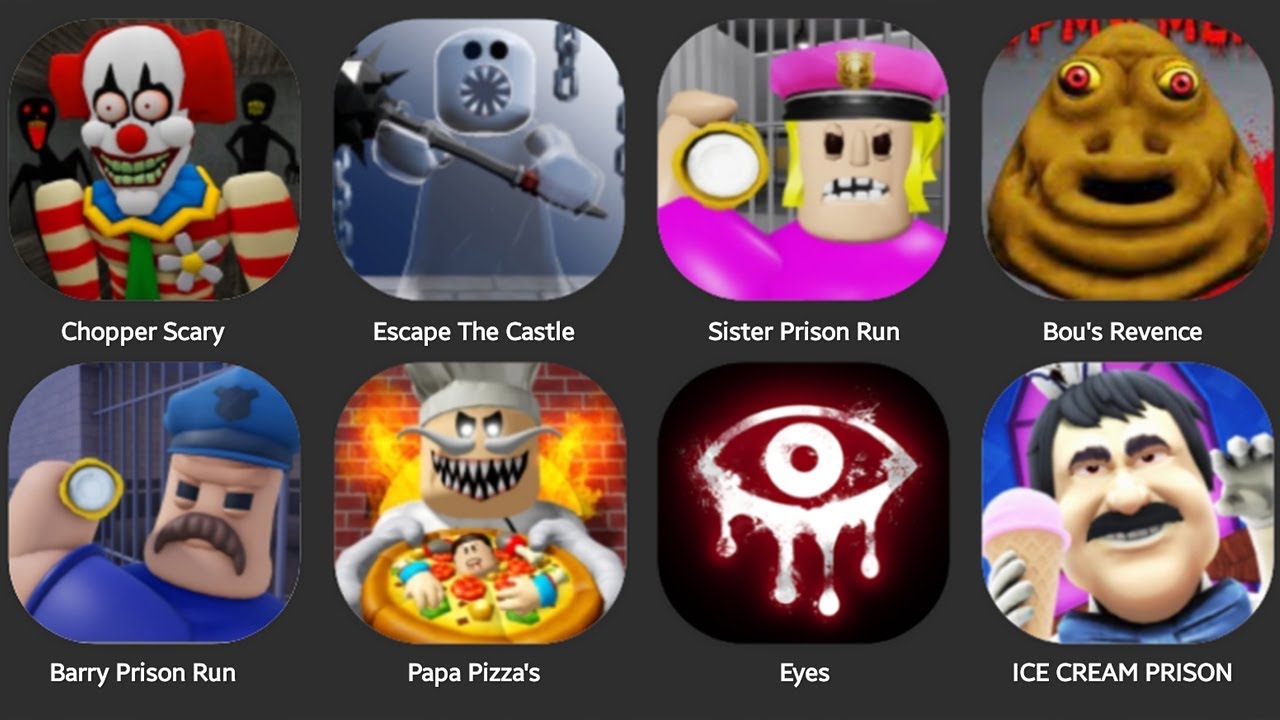 CHOPPER SCARY,JERY POLICE,ROBLOX,PAPA PIZZA'S,SKIBIDI TOILET,GARNNY ...