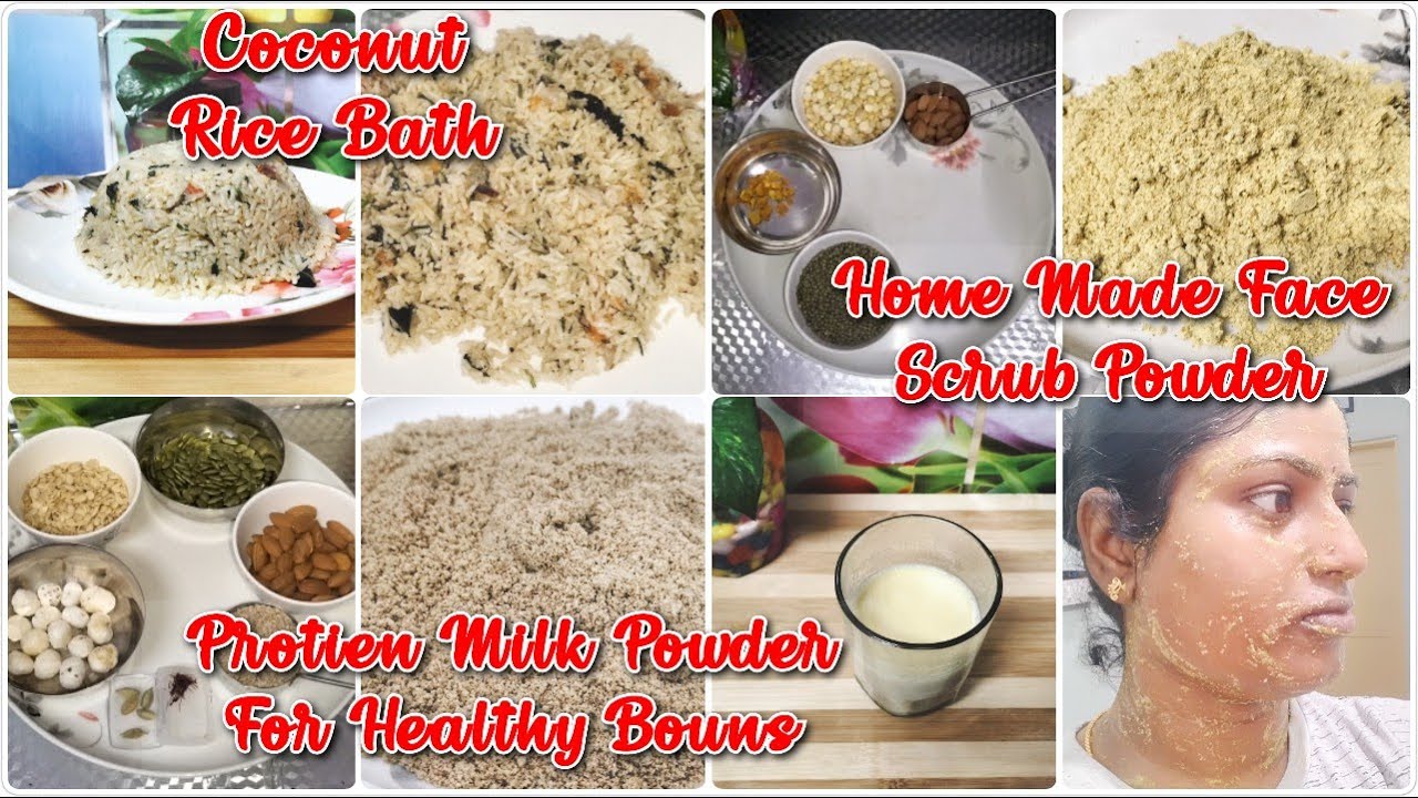 Coconut Rice Bath / Calcium Milk Powder for Stronger Bones / Home Made ...