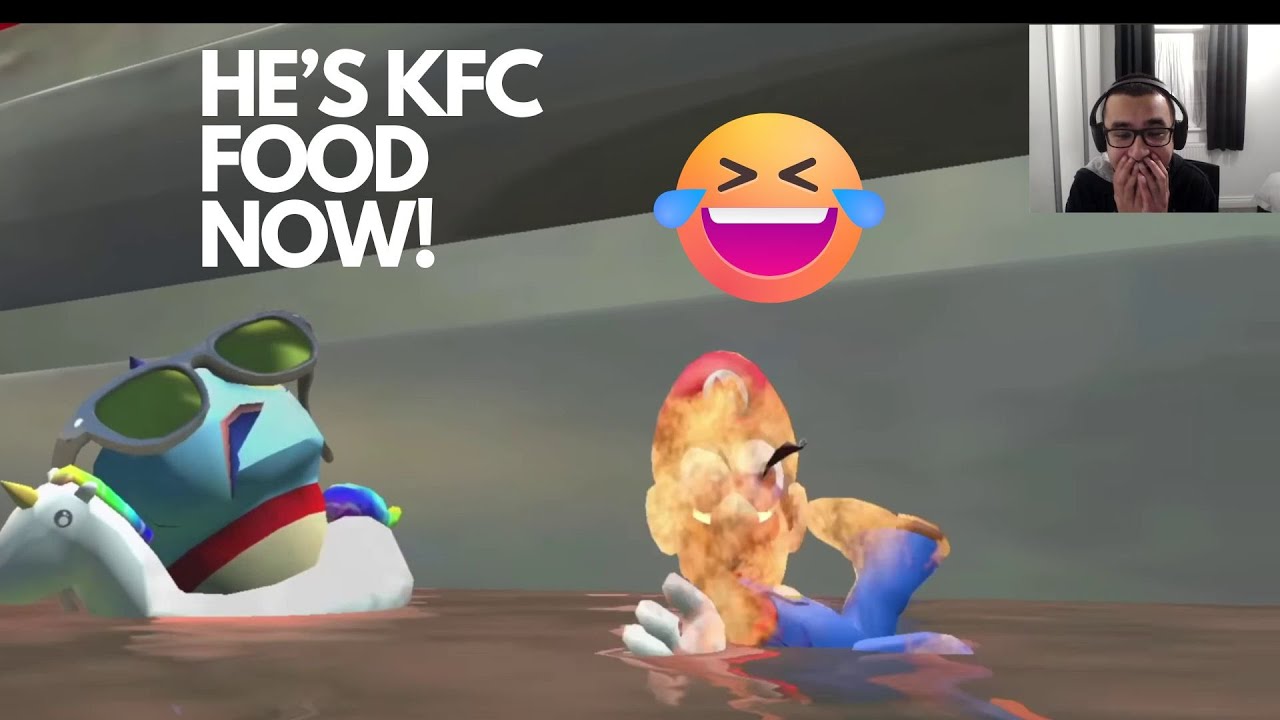 MARIO GETS FRIED! | Mario Drinks Water REACTION! - YouTube