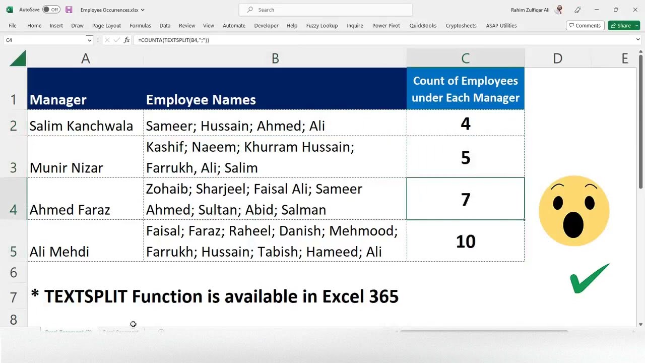 Count Occurrences Of Text In Microsoft Excel YouTube Count Occurrences Of Text In Microsoft Excel YouTube