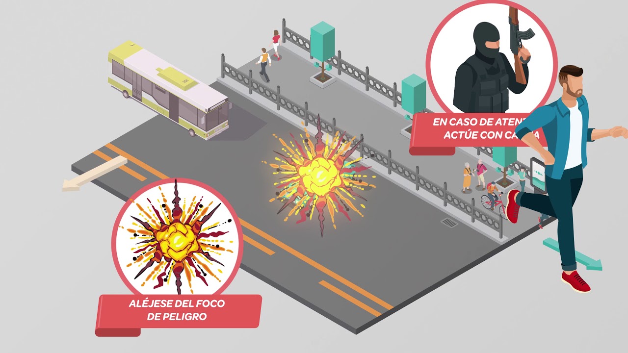 ¿Qué hacer en caso de atentado terrorista? Vídeo de Ministerio del ...