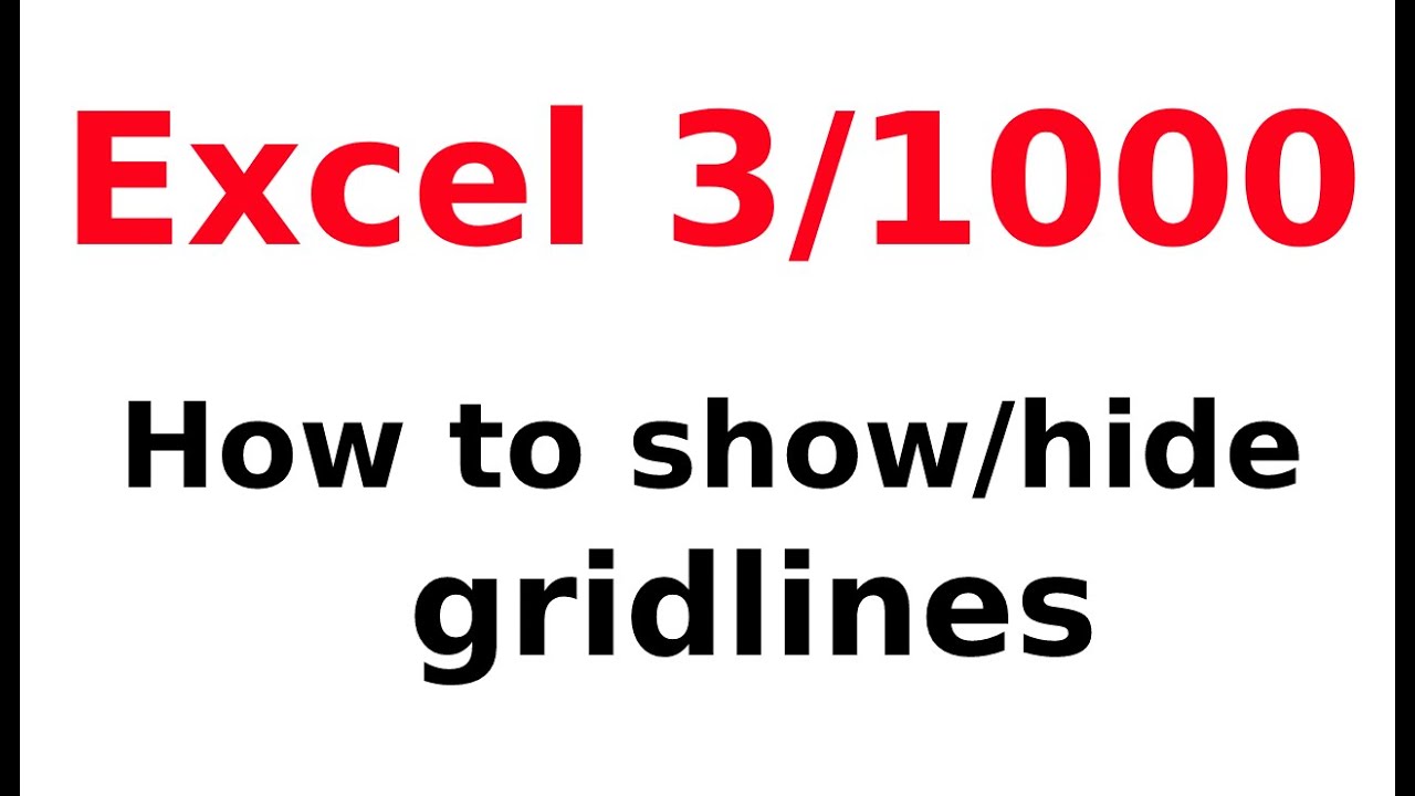 How To Make Gridlines In Excel Visible The Simpliest Way YouTube How To Make Gridlines In Excel Visible The Simpliest Way YouTube