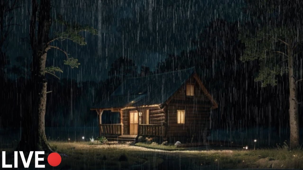Live Rain & Thunderstorm 🌧️⚡ Relaxing Rain Sounds for Sleep, Study ...
