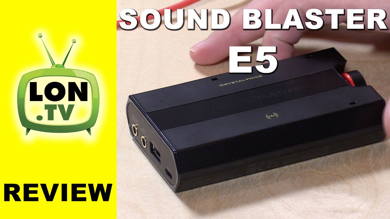Sound Blaster E5 Review - 192khz external USB sound card for PC, Mac, iOS, and Android - YouTube