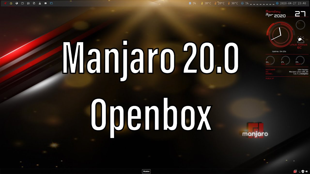 Manjaro 20.0 Openbox | Installation and First Impressions - YouTube
