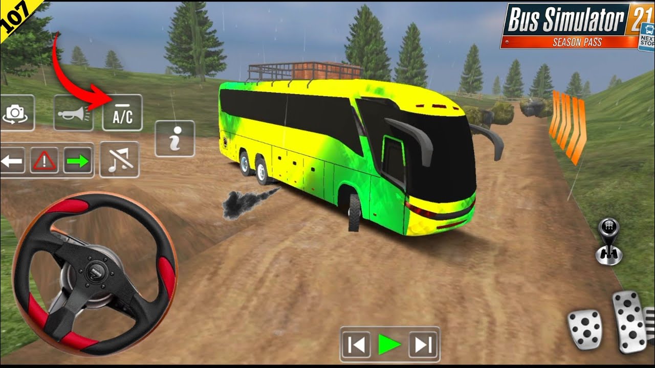 Coach Volvo Bus simulator India Off-road Driving l Bus Game Simulator ...