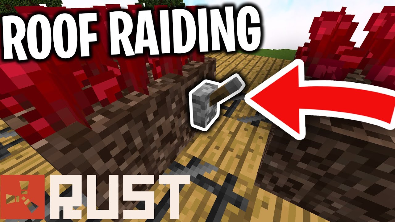 NEW ROOF RAIDING TECHNIQUE *BYPASSING WALLS* - Minecraft Rust #3 ...