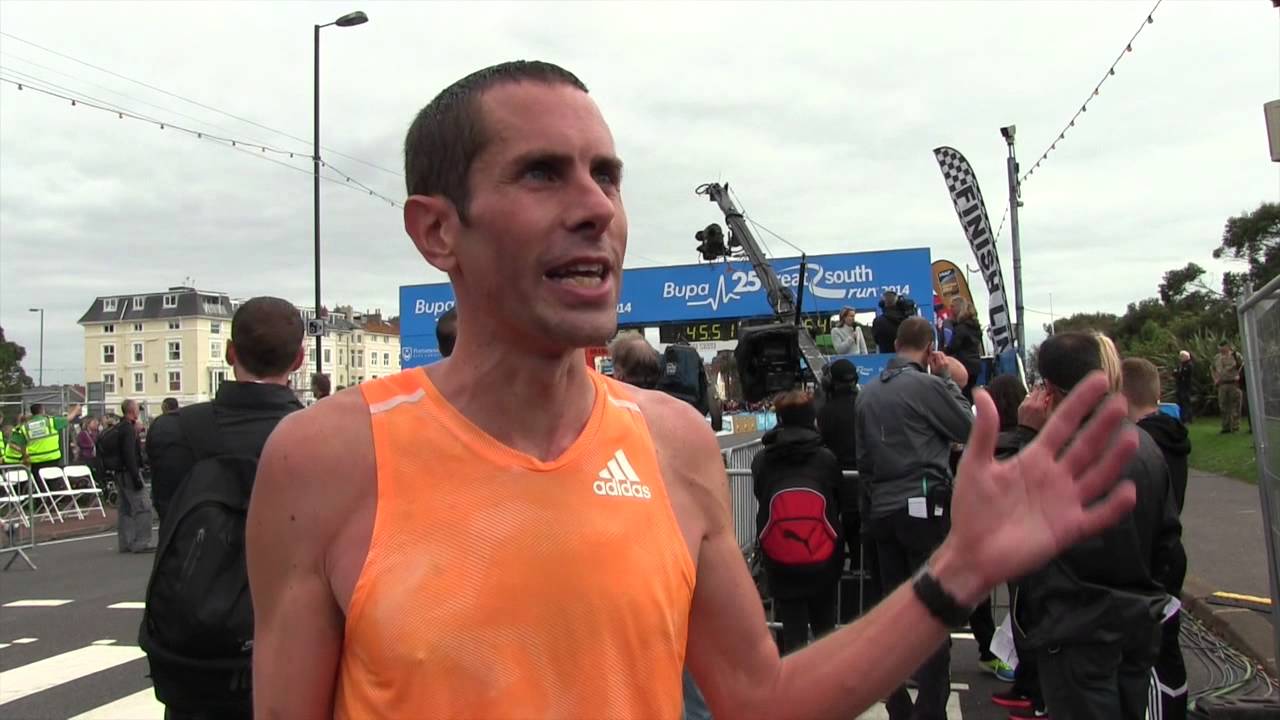 Steve Way BUPA Great South Run 2014 Interview - YouTube