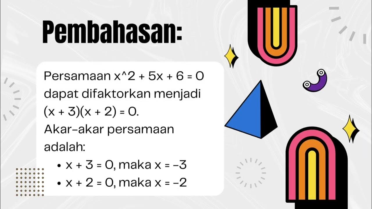 Menentukan Akar-akar Persamaan Kuadrat - YouTube