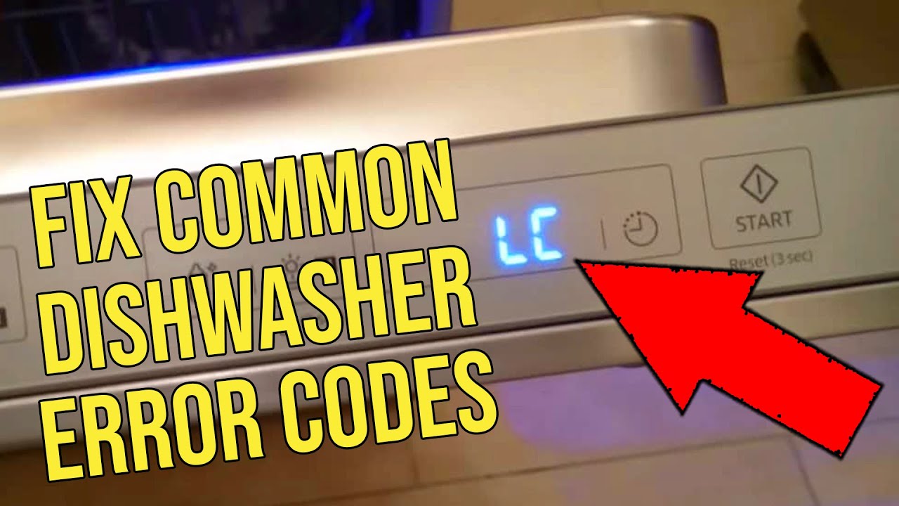 Common Samsung Dishwasher Error Codes YouTube