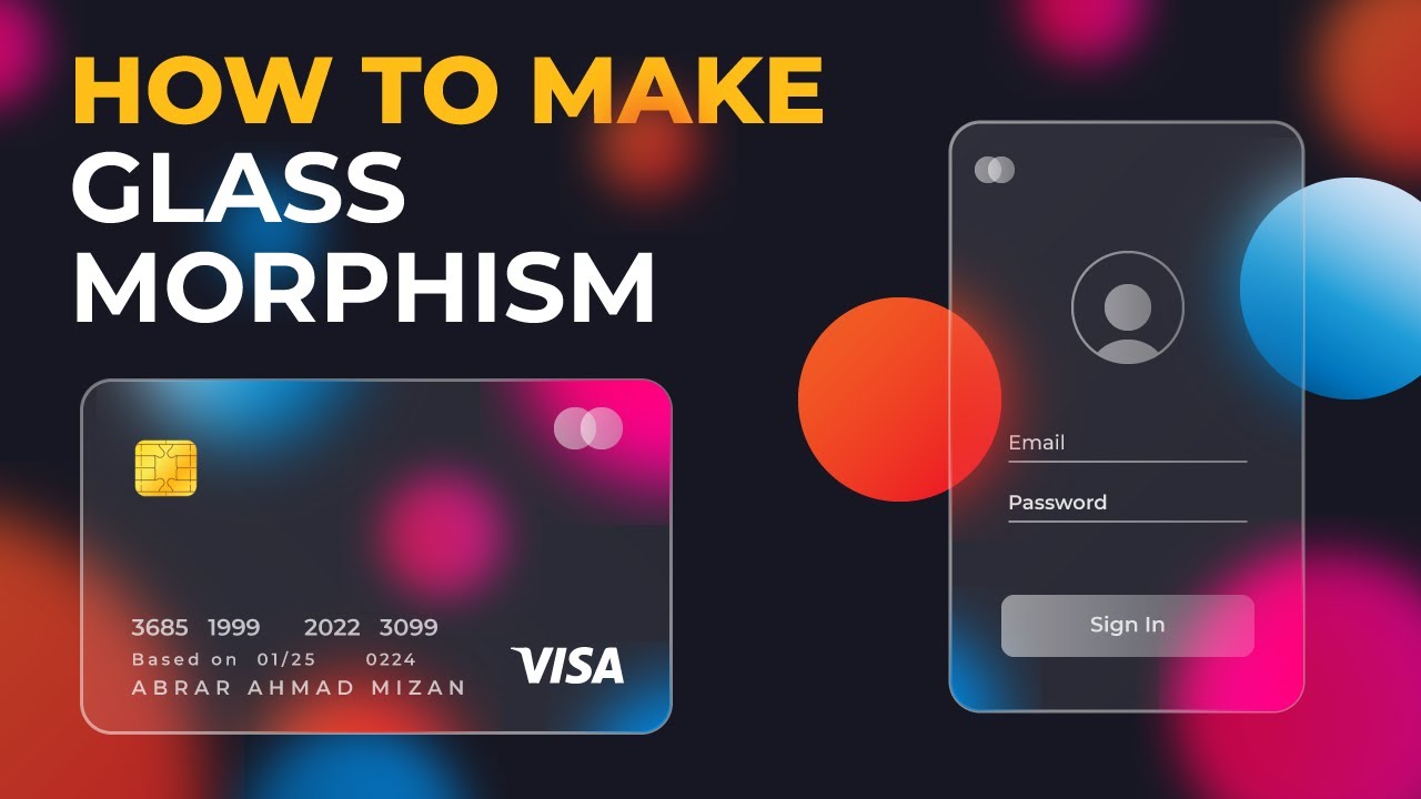 Trendy Glass Morphism Effect Illustrator Tutorial 2022 Glassmorphism Card Hover Effects