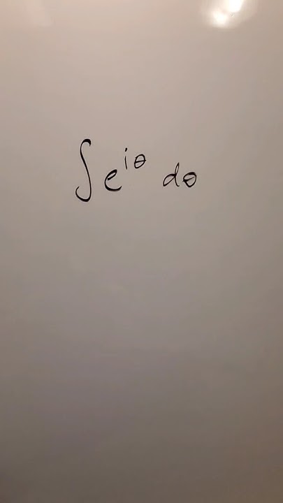 Complex Exponential Function Indefinite Integral - YouTube