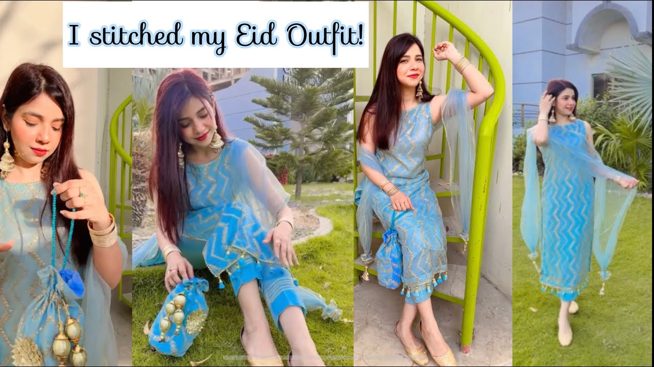 Made My Eid Outfit From Scratch 👗| Eid Dress Inspo | Stitched Eid Dress ...