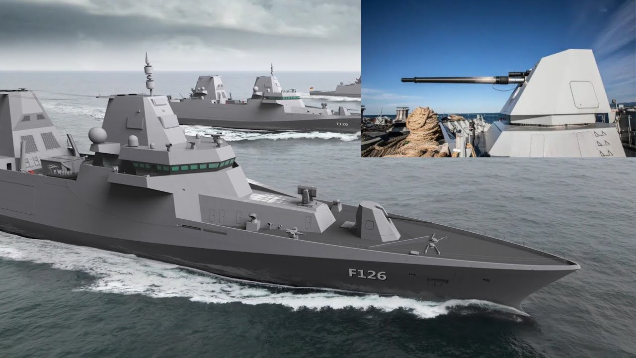 Leonardo 127mm Vulcano Gun For German Navy’s New F126 Frigates - YouTube