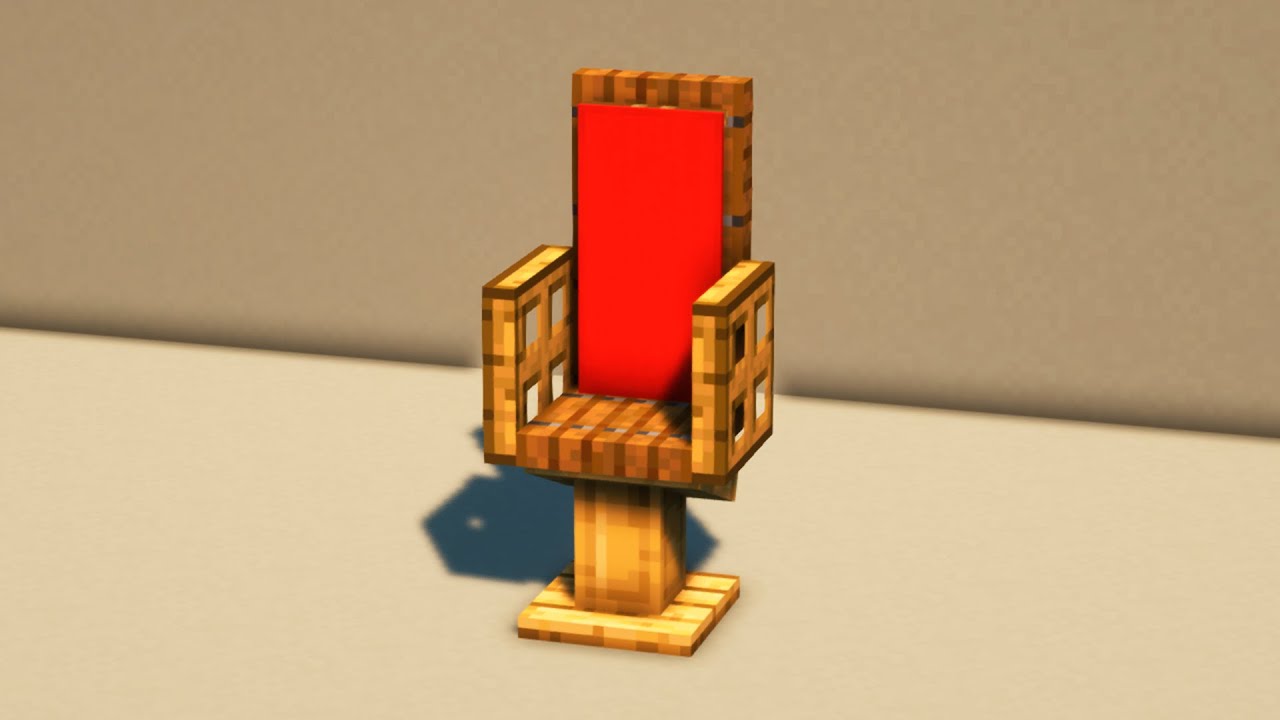 Realistic Chair In Minecraft - YouTube