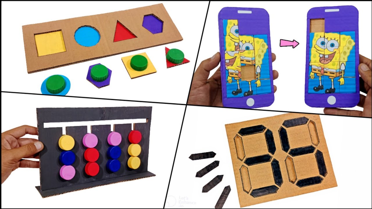 TOP 4 Fun Puzzle Game - DIY Toys Crafts Compilation - YouTube