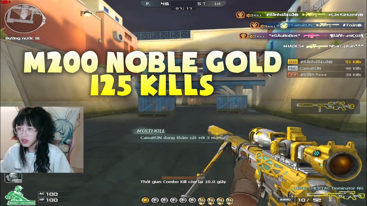 ( Đột kích ) M200 Noble Gold 125 kills | Lâm Tâm Châm - YouTube