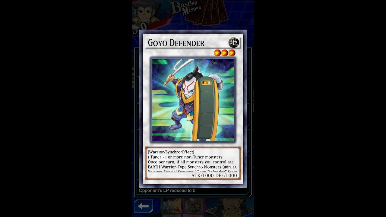 Yugioh Duel Links - Officer Tetsu Trudge : Level 3 Goyo Defender - YouTube