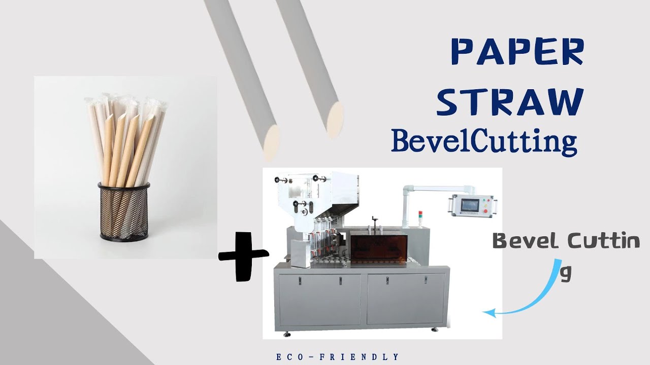High quality paper straw with bevel cutting - YouTube