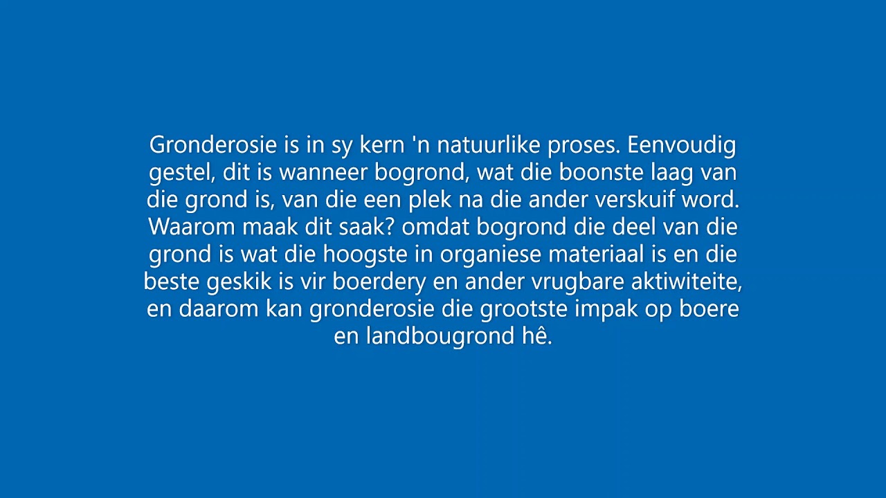 deel 1 Wat is gronderosie? - YouTube