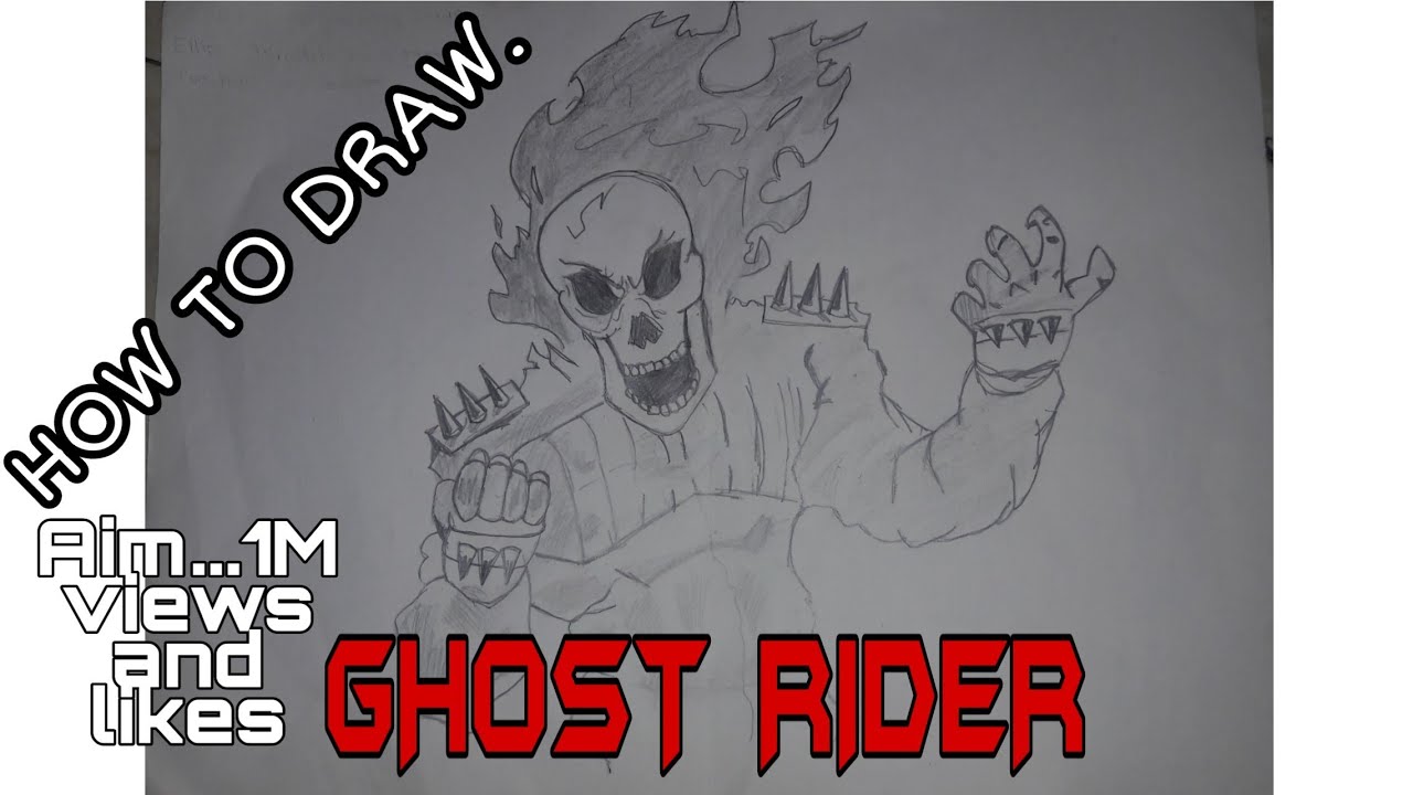 How to draw ghost rider | Johnny blaze with nice jacket. - YouTube
