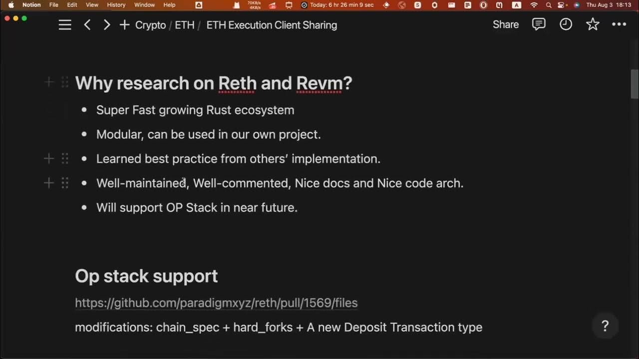 ETH Execution Client(RETH) Common Knowledge: RPC + EVM - YouTube