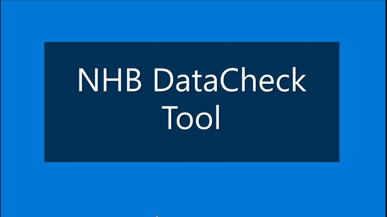 NH Grant Training 2 - NHB DataCheck Tool - YouTube