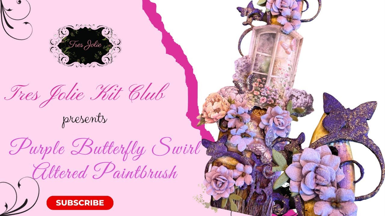 Purple Butterfly Swirl Altered Paintbrush - YouTube