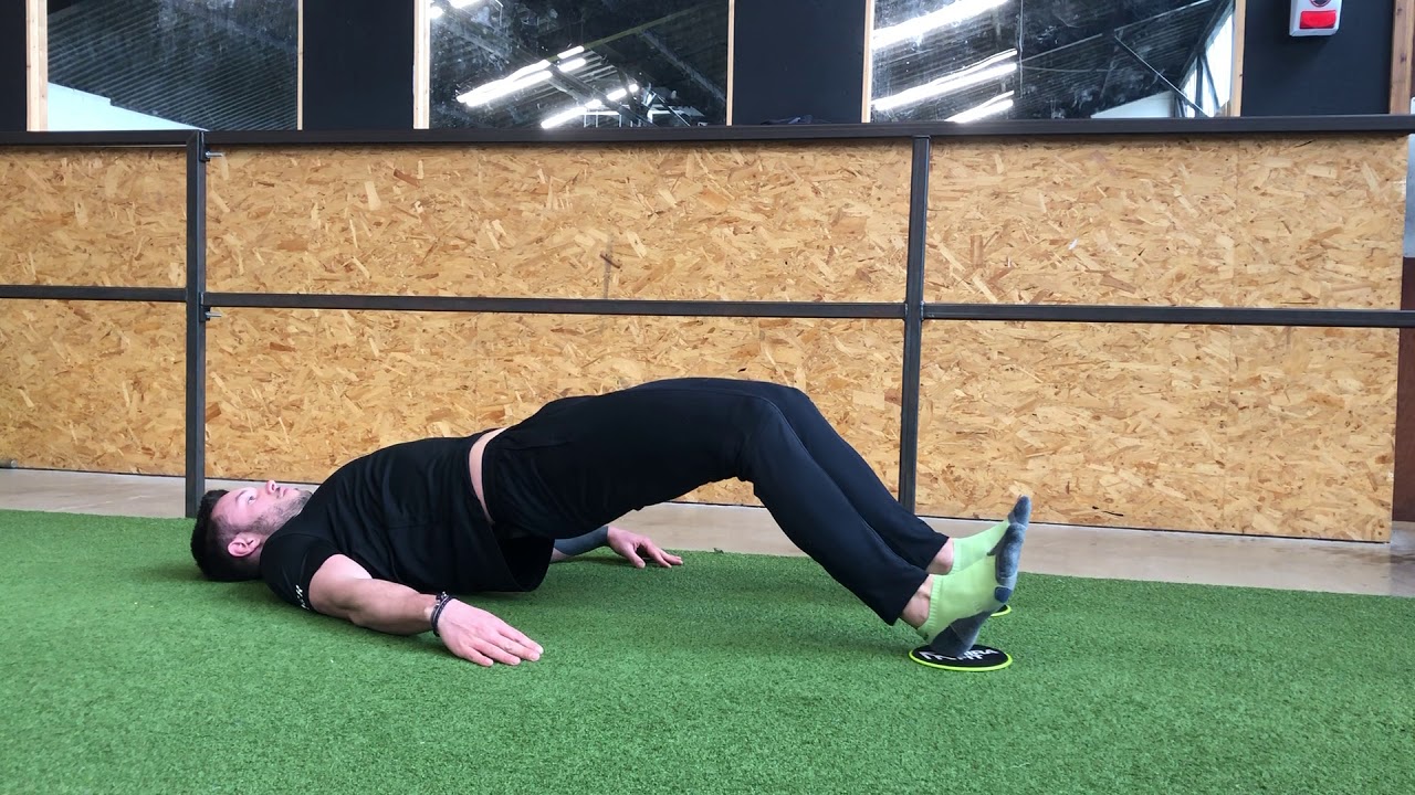 Sliding hamstring curls regression - YouTube