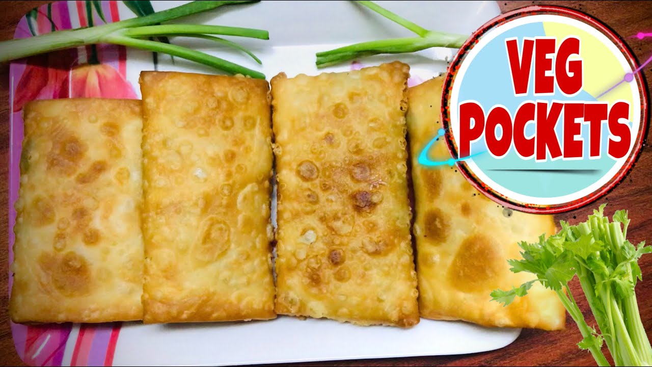 Veg Pockets Recipe | Breakfast Recipes | Easy & Homemade Snack Item ...