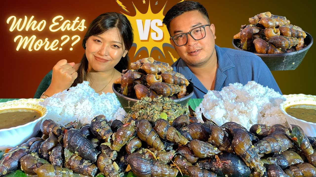 First Time Mukbang with a Man 😳 Who Eats More Snails? - YouTube