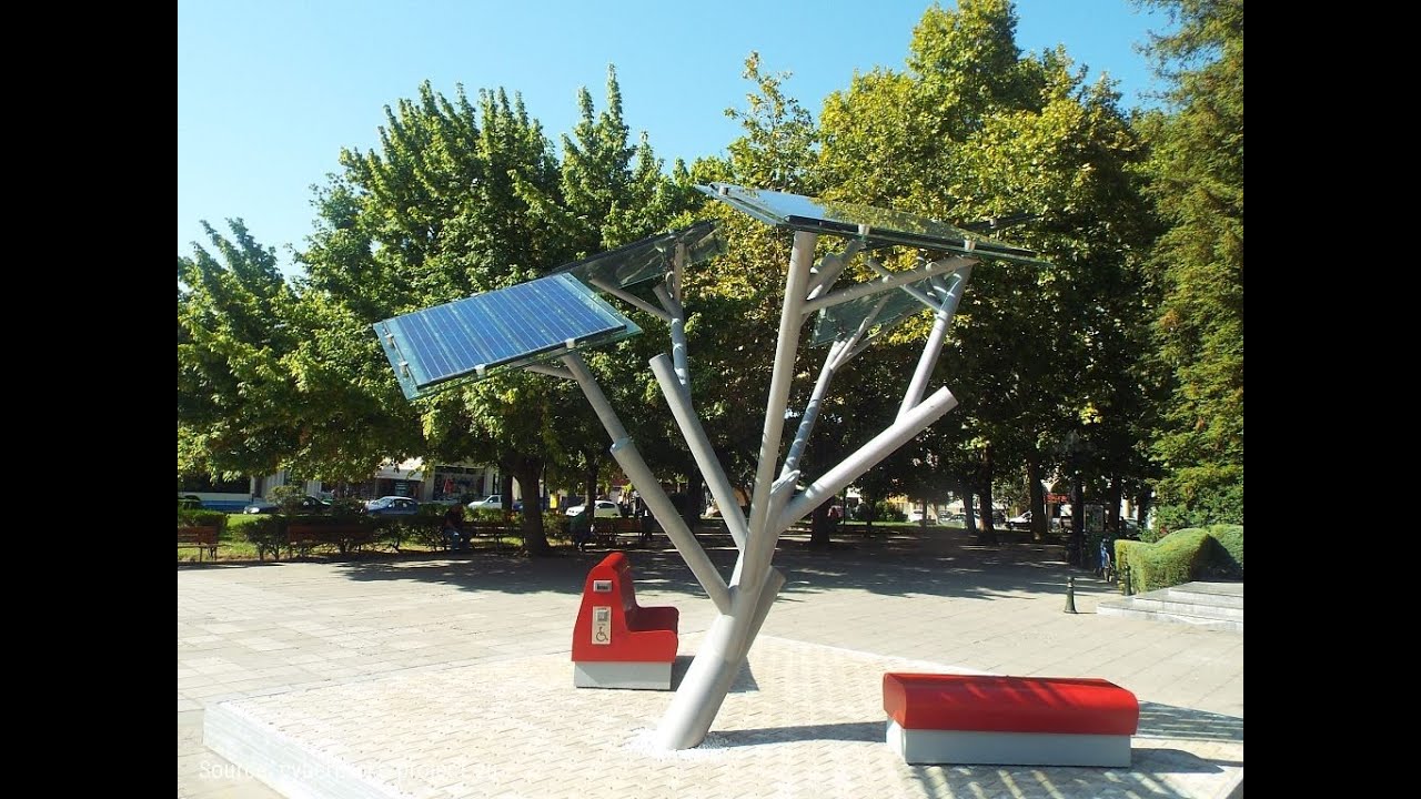 India's First Smart City Solar Power Tree Project - YouTube