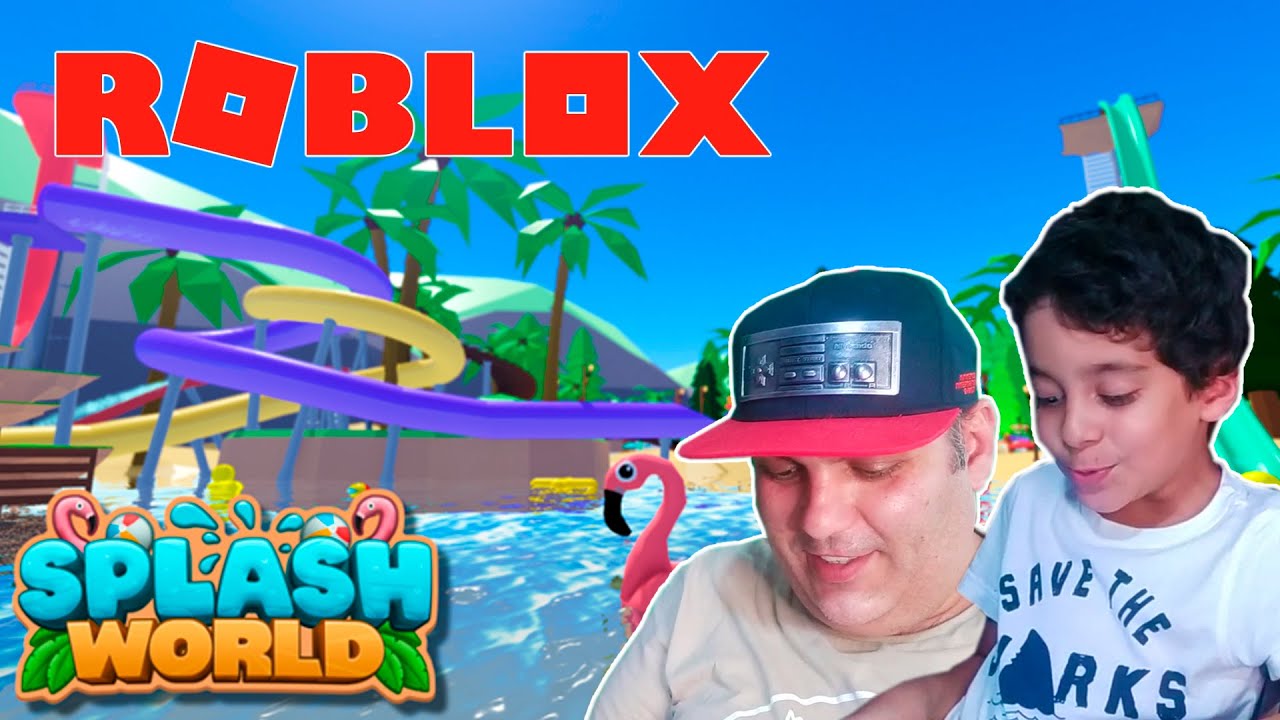 Pasamos el dia en el PARQUE ACUATICO de ROBLOX SPLASH WORLD - YouTube