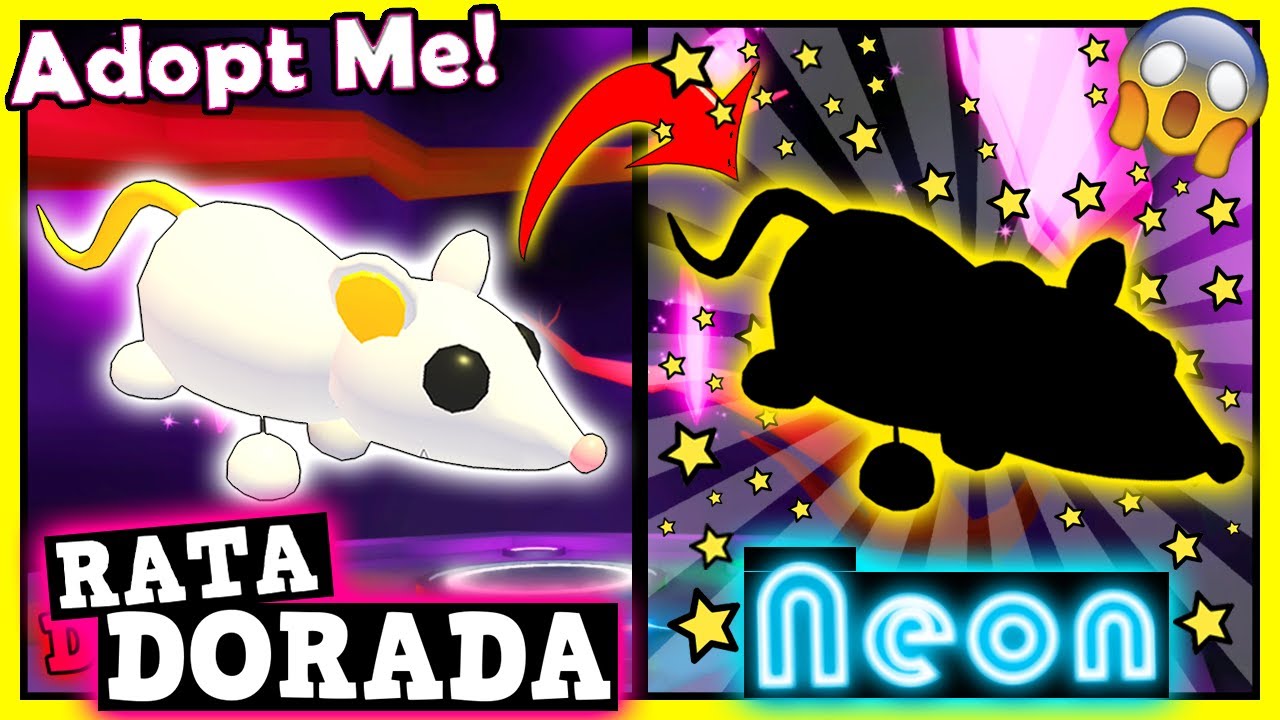 😱 RATA DORADA NEON y RATA NORMAL NEON 🐀 en ADOPT ME ROBLOX ⭐ 🤩 - YouTube