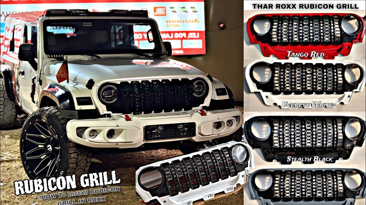 THAR Roxx Wrangler Grill ‼️ Modified ROXX 2024 ‼️HOW To Install RUBICON ...