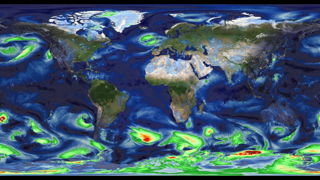 Surface Winds 360 VR Data Visualization - YouTube