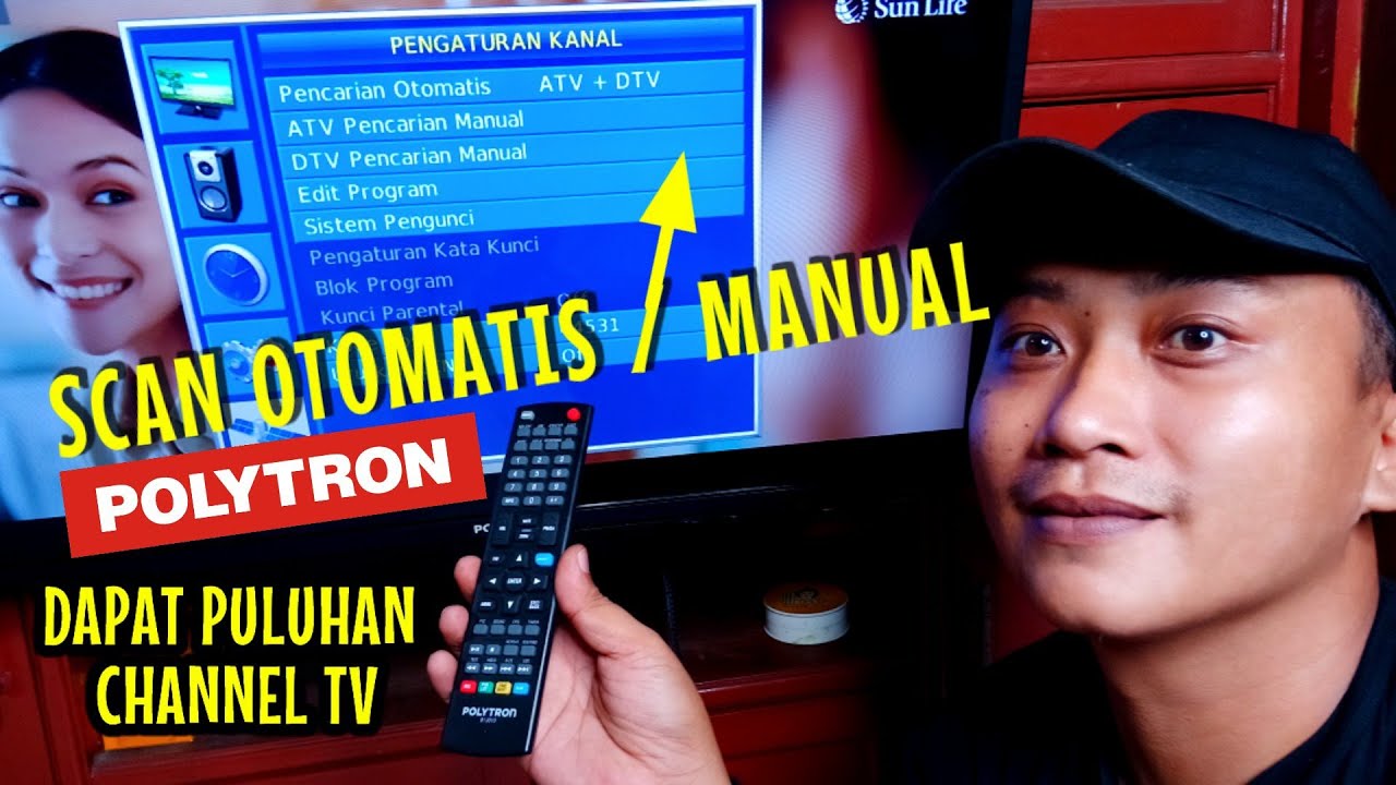 Cara Program TV Digital Polytron 32 inch - YouTube