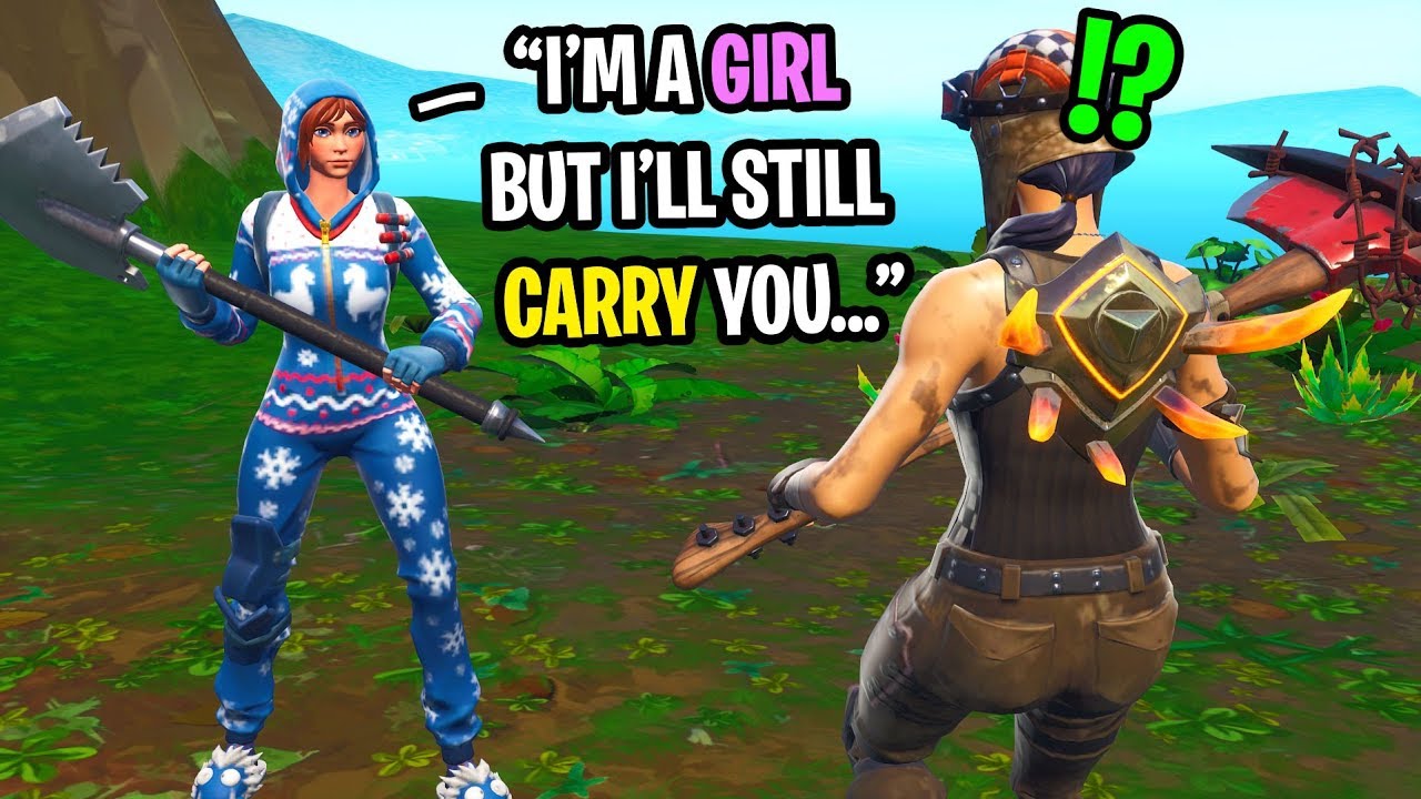 I met the funniest GIRL streamer in Fortnite random duos and THIS ...
