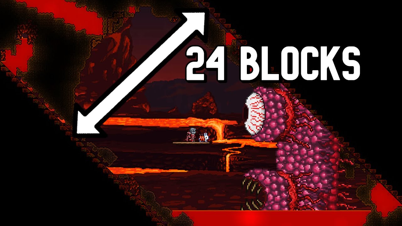 Wall of Flesh, but the World is 24 Blocks Wide... - YouTube