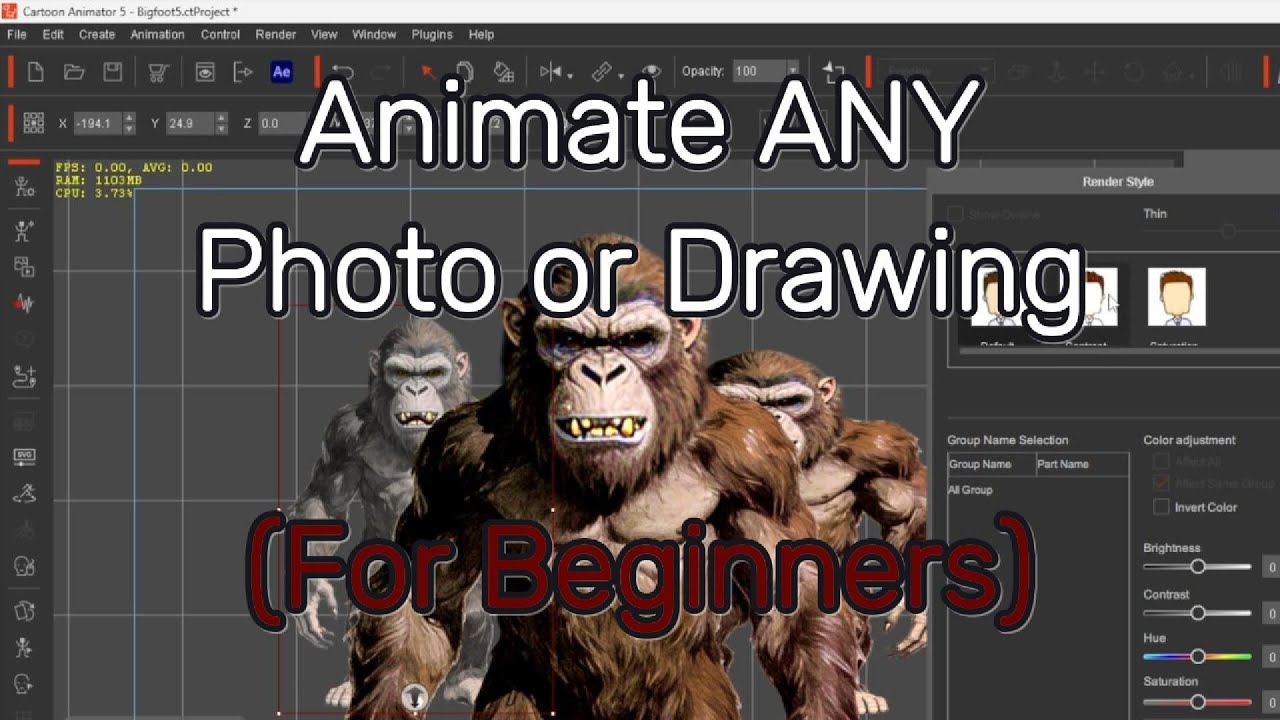 Learn How-to Animate ANY Photo or Drawing using Cartoon Animator 5 ...
