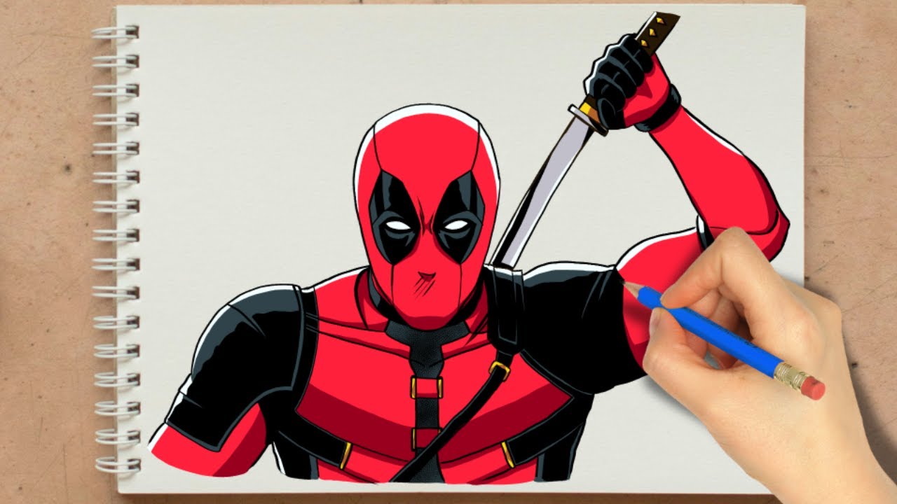How to draw Deadpool step by step - Cómo dibujar a Deadpool paso a paso ...