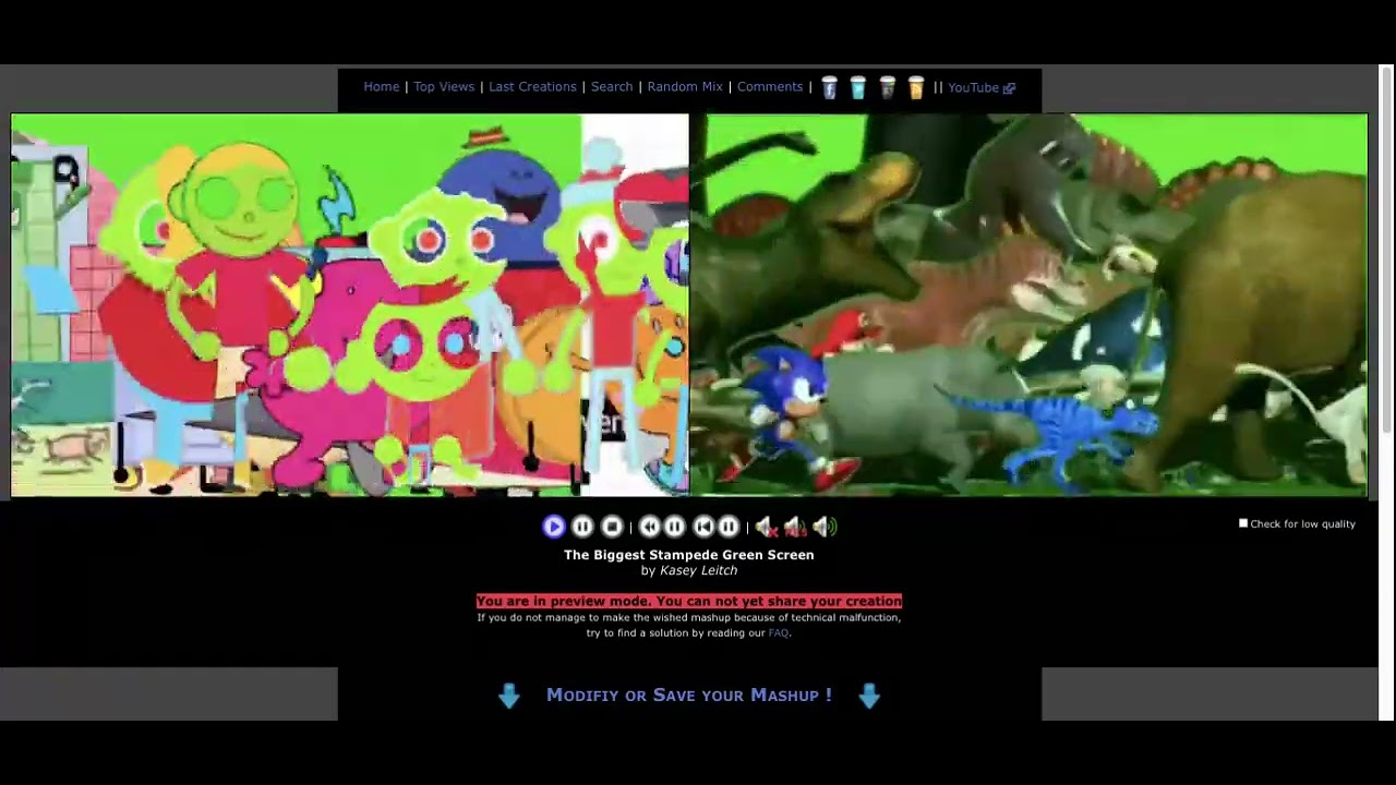 The Super Duper Mega Stampede Ever Green Screen - YouTube