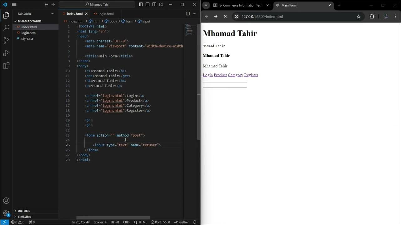 E-Comerce Part 1 (HTML & CSS Review) - YouTube