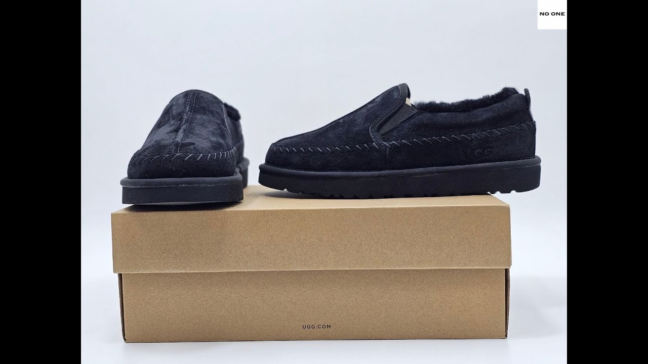 Угги Ugg Stitch Slip On Black - YouTube