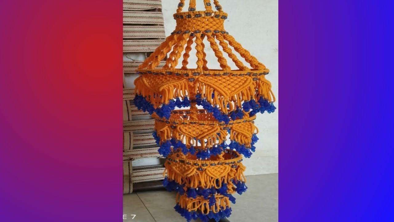 Beautiful macrame jhumar - YouTube